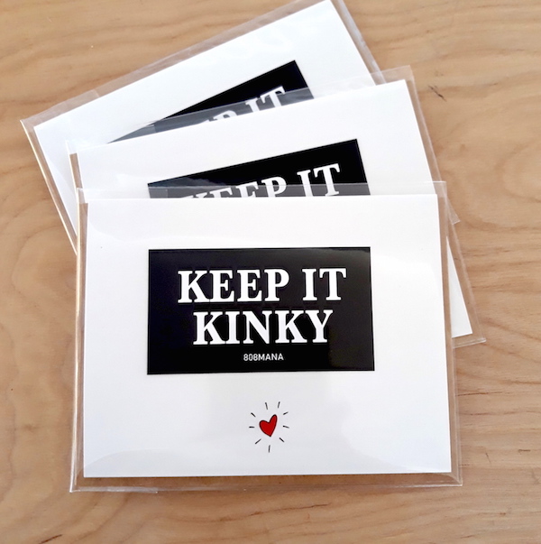 GREETING CARD WITH STICKER - 808MANA © BIG ISLAND LOVE LLC 2000-2021